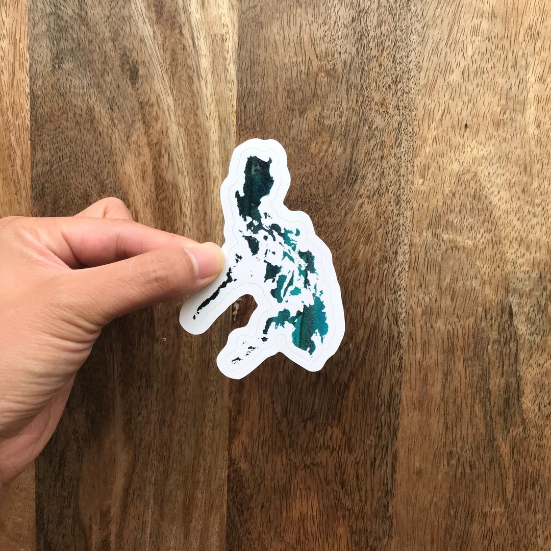 Philippines Sticker, Philippines Map Decal, the Philippines, Laptop ...