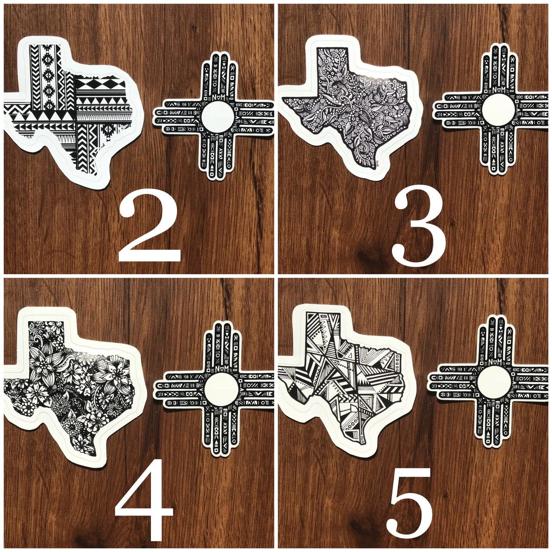 New Mexico and Texas Sticker Pack Sticker Bundle New Mexico | Etsy