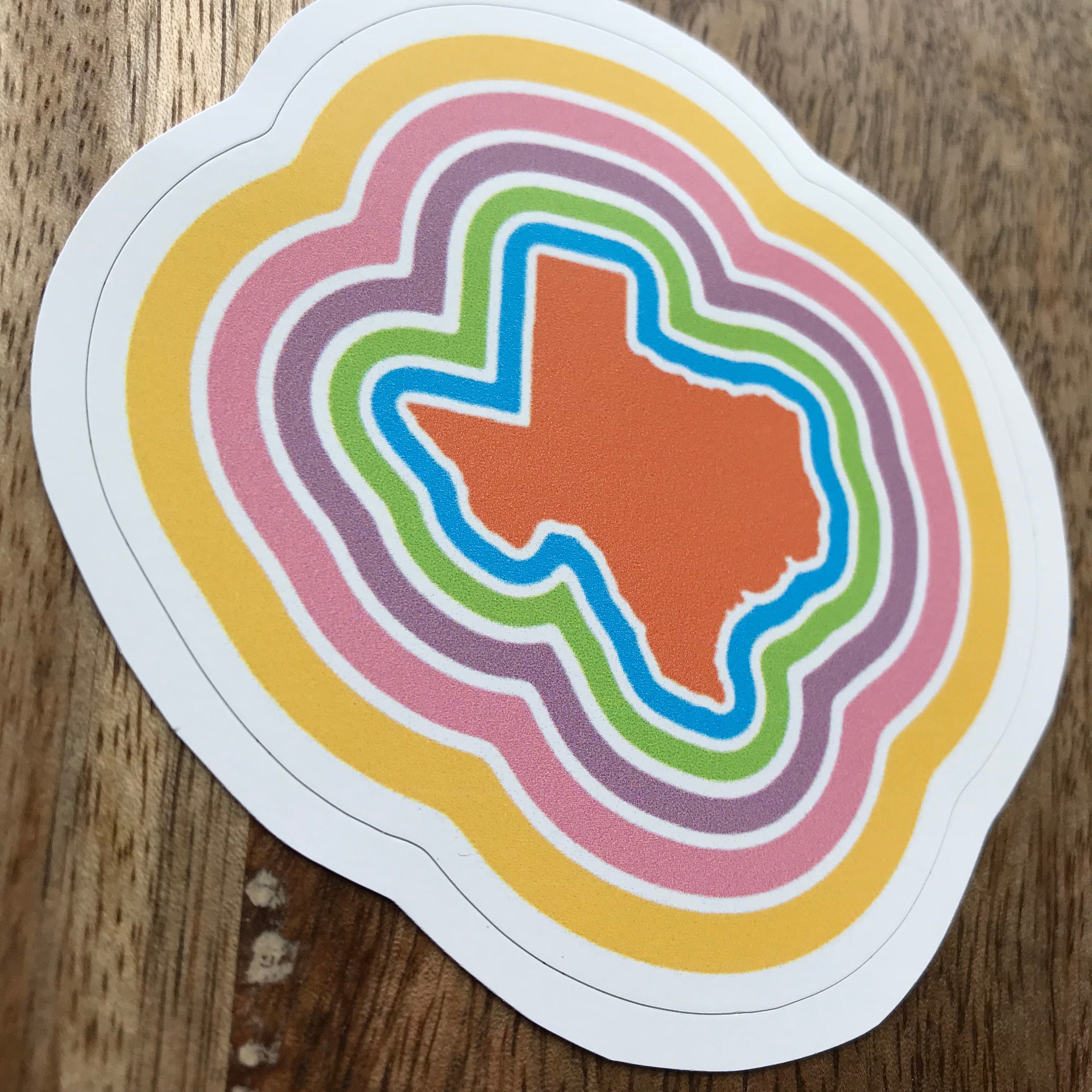 Retro Texas Sticker, Funky Texas Sticker, Texas Sticker, Laptop Sticker ...