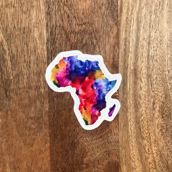Africa Sticker Africa Decal Watercolor Sticker Laptop | Etsy