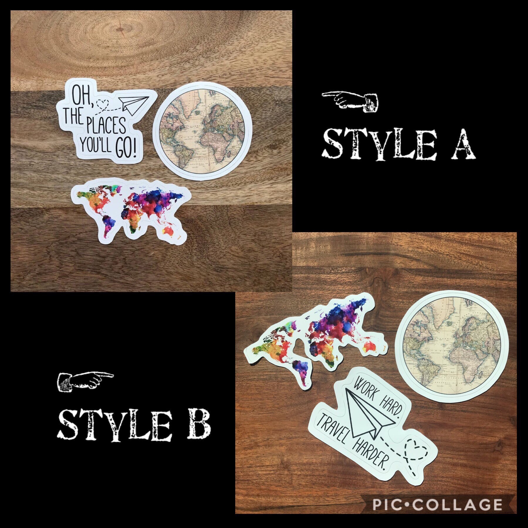 Travel Sticker Pack Travel Sticker Bundle World Travel - Etsy