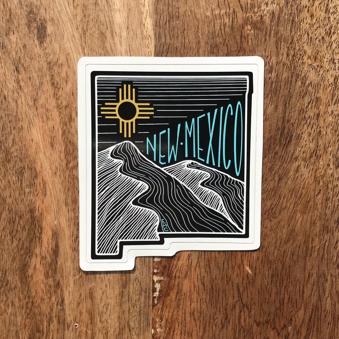 New Mexico Sticker, New Mexico Decal, New Mexico Zia, Zia Sticker ...