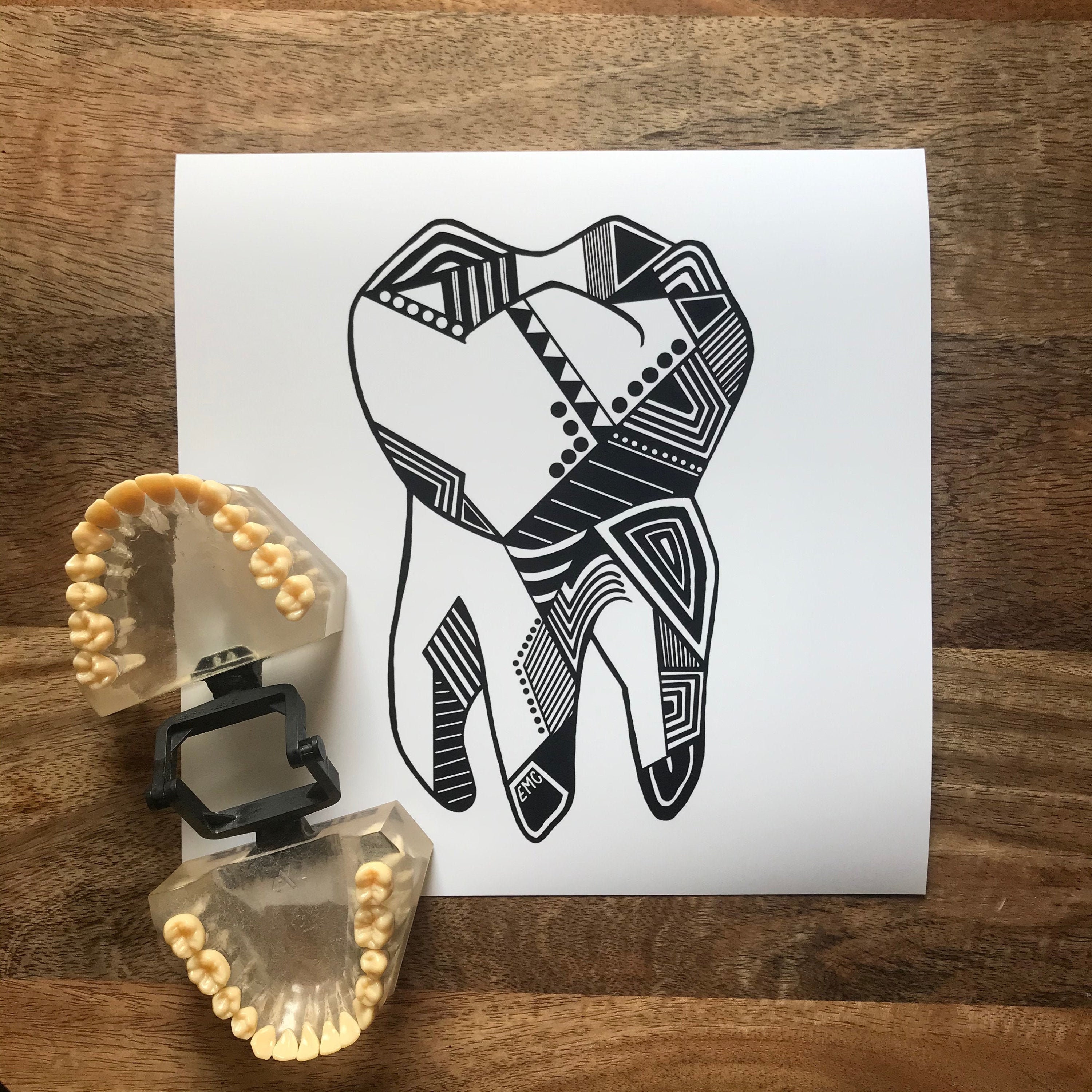 Tooth Art Print Dental Office Art Tooth Wall Art Tooth Wall - Etsy