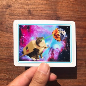 Space Cat Destroying Earth, Galaxy Cat Destroying Earth, Cat in A Box ...