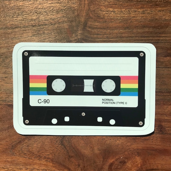 Cassette Tape Sticker Mix Tape Sticker Nineties Sticker - Etsy