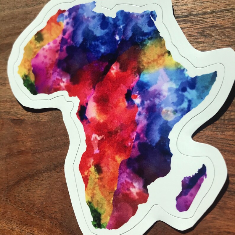 Africa Sticker Africa Decal Watercolor Sticker Laptop | Etsy