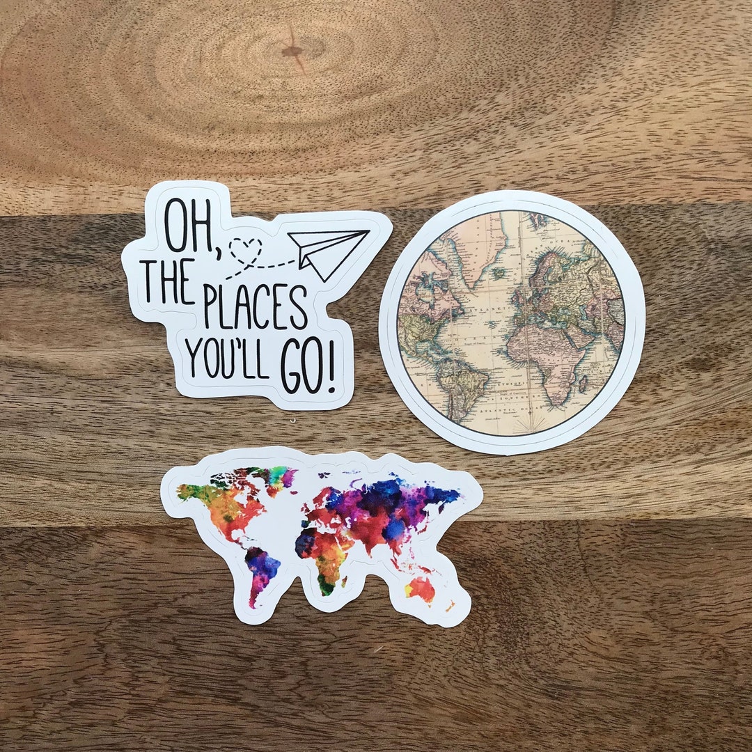 Travel Sticker Pack Travel Sticker Bundle World Travel - Etsy