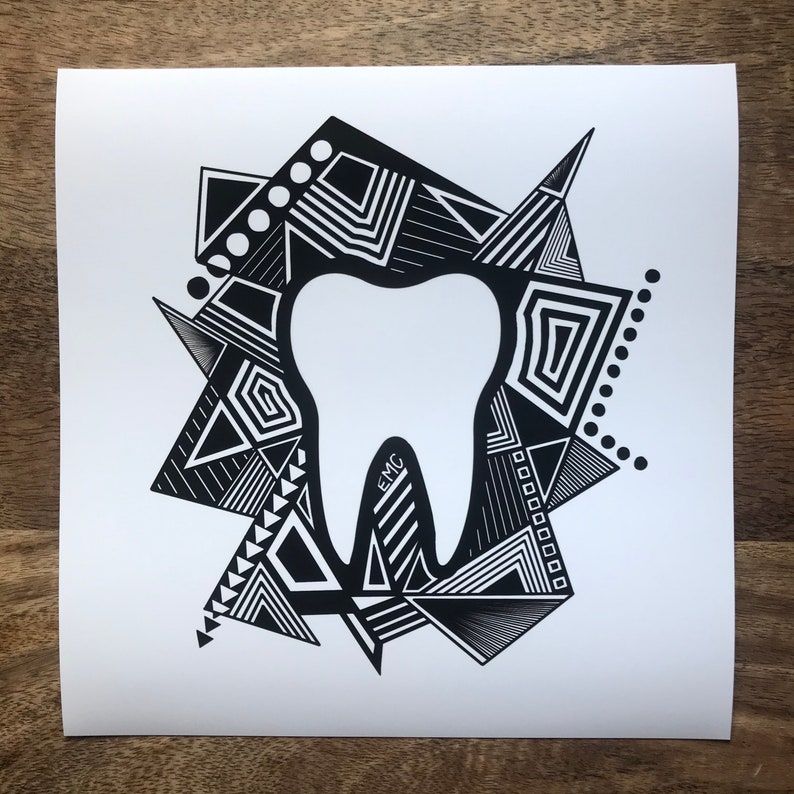 Molar Tooth Art, Tooth Wall Decor, Dental Office Art, Dental Hygiene ...