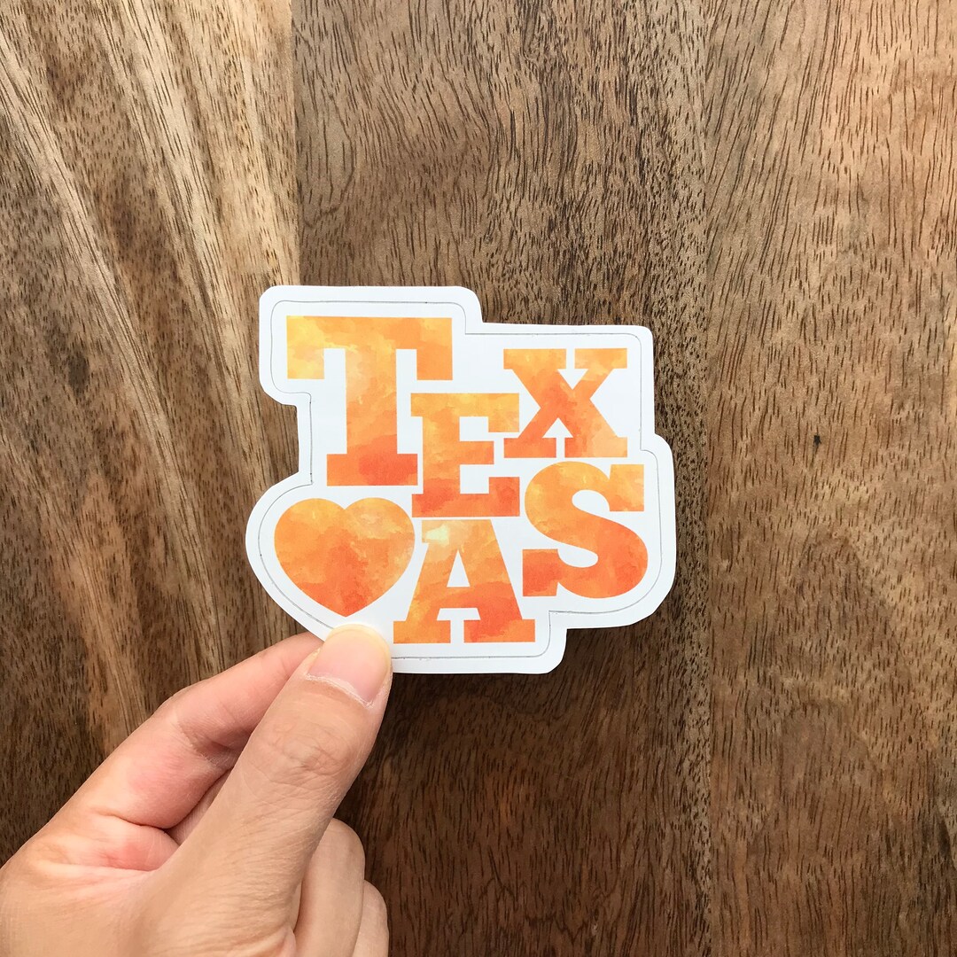 Texas Sticker, Texas Decal, Texas Laptop Sticker, Texas Longhorns ...