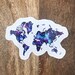 World Map Sticker, Continents Sticker, Travel Sticker, Laptop Decal ...