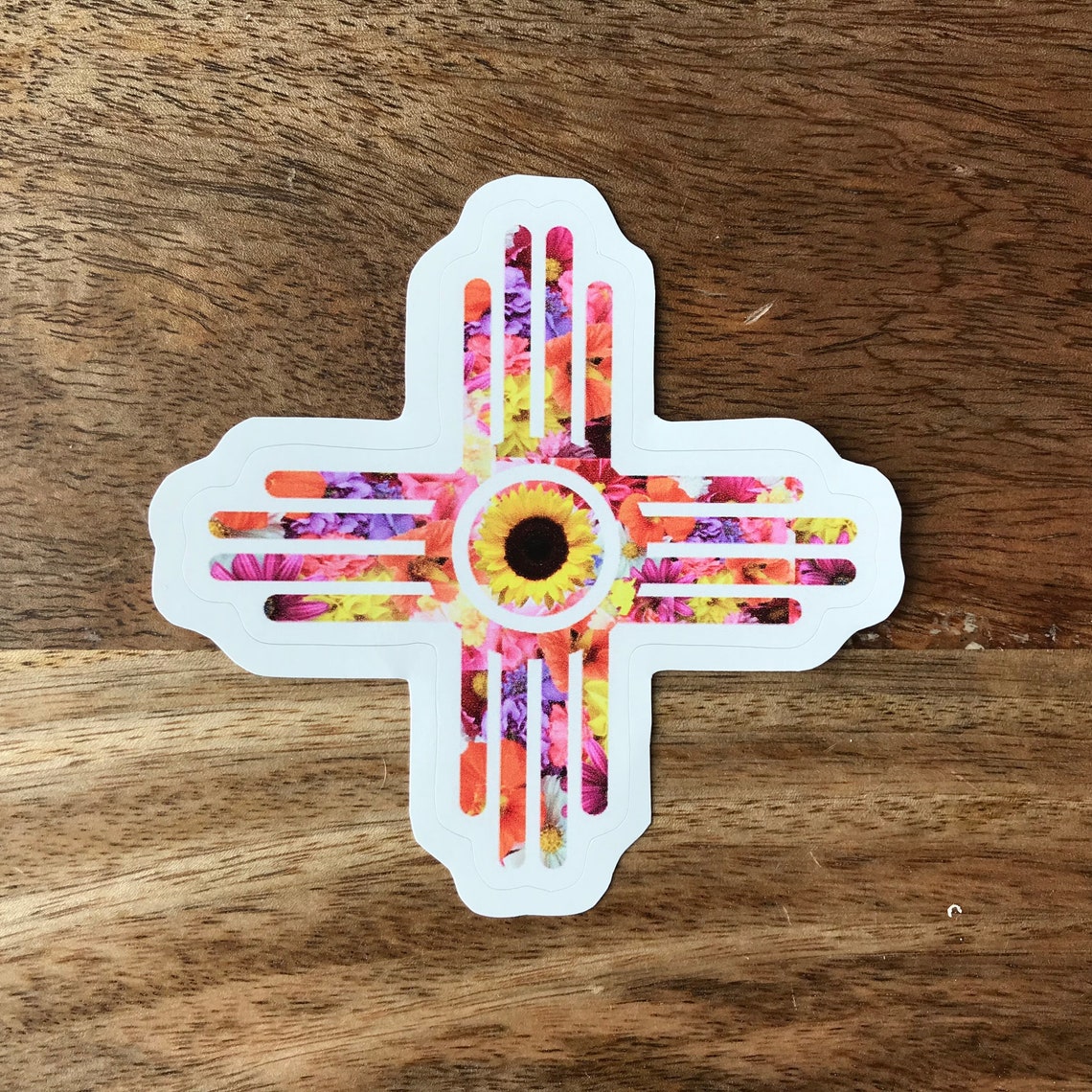 Sunflower Zia Sticker, Zia Sticker, Zia Decal, Flower Sticker, Laptop ...