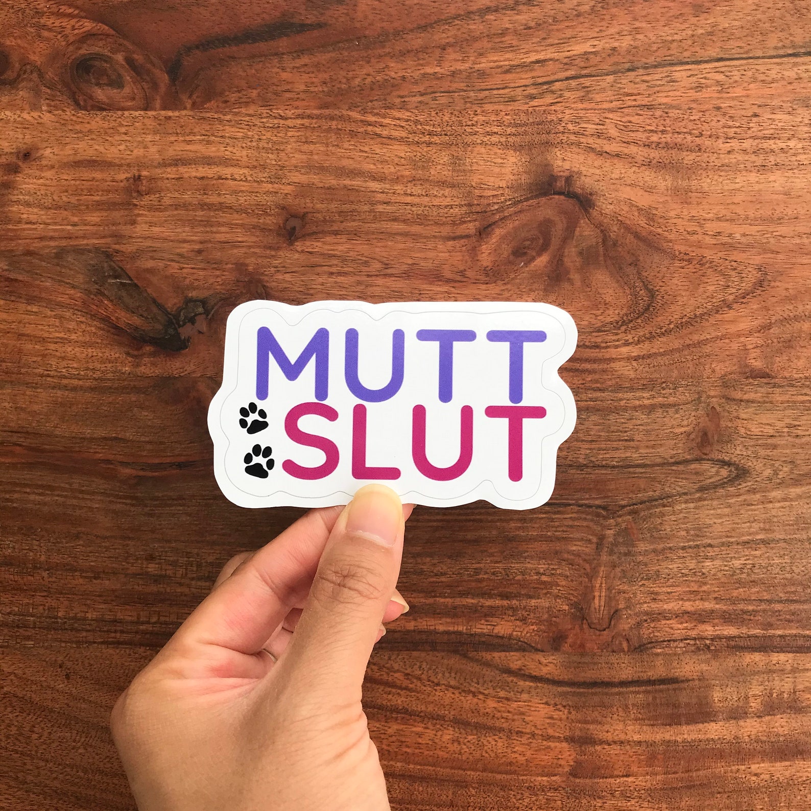 Mutt Slut Sticker, Mutt Slut Decal, Dog Lover Sticker, Dog Sticker ...