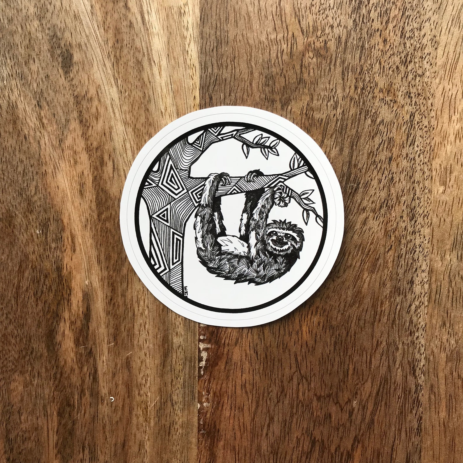 Sloth Sticker Sloth Decal Hanging Sloth Sticker Sloth - Etsy
