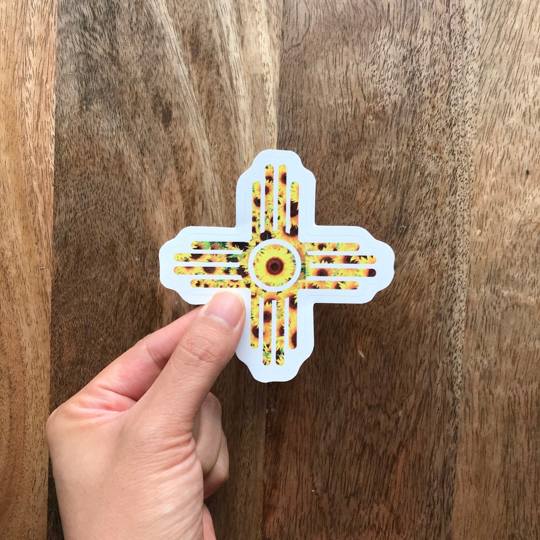 Sunflower Zia Sticker, Zia Sticker, Zia Decal, Flower Sticker, Laptop ...