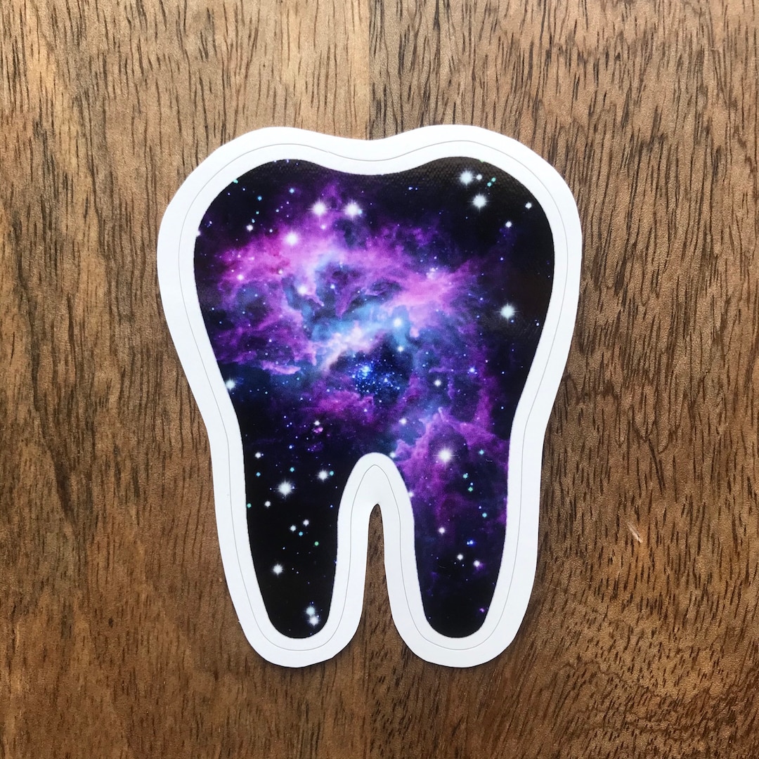 Galaxy Tooth Sticker, Dental Sticker, Space Tooth Sticker, Milky Way ...