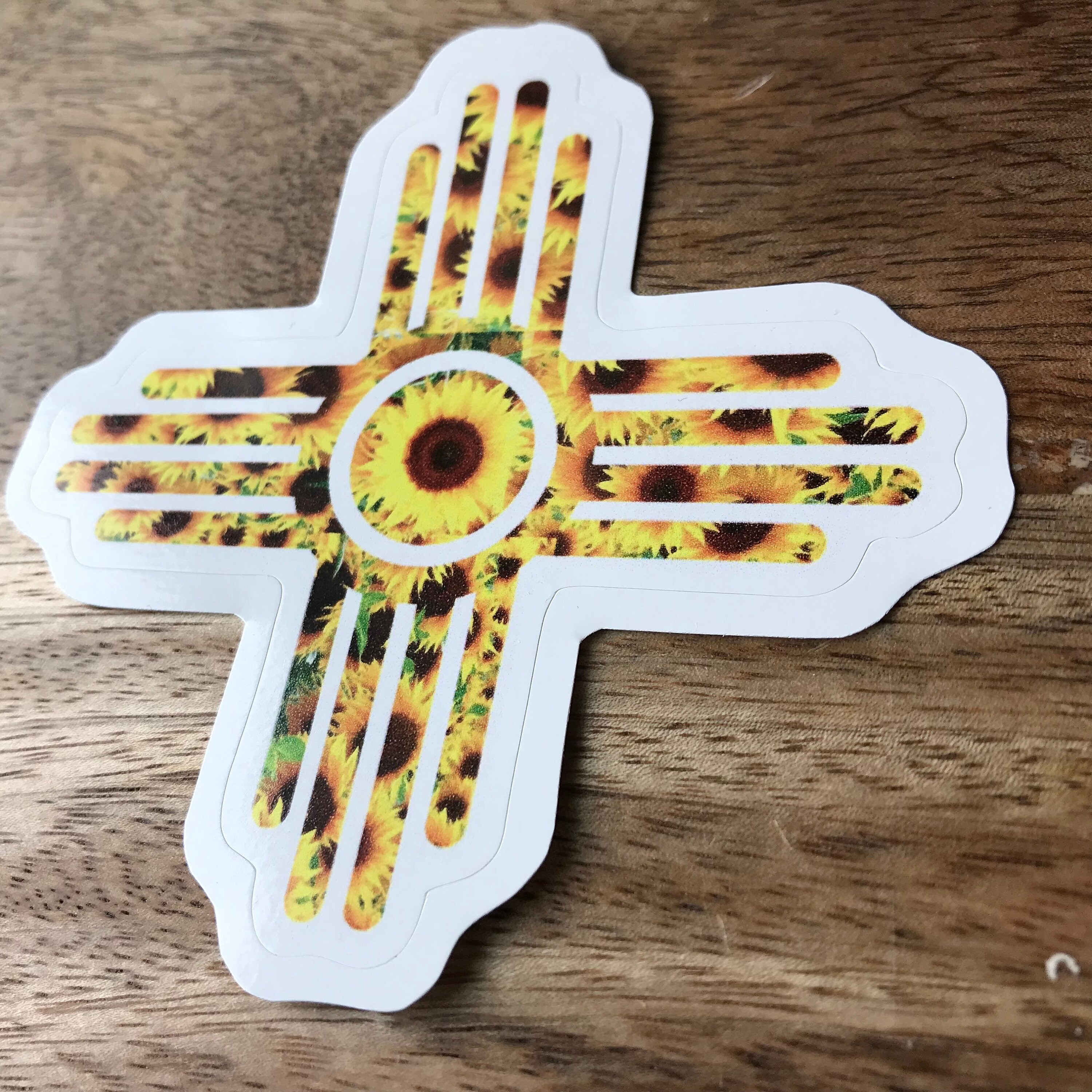 Sunflower Zia Sticker, Zia Sticker, Zia Decal, Flower Sticker, Laptop ...