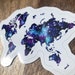 World Map Sticker, Continents Sticker, Travel Sticker, Laptop Decal ...