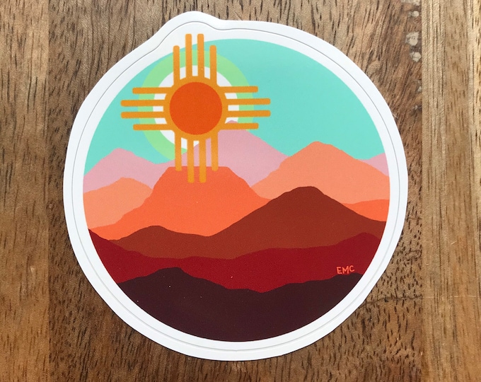 Zia With Roadrunner Printed Vinyl Decal - Etsy