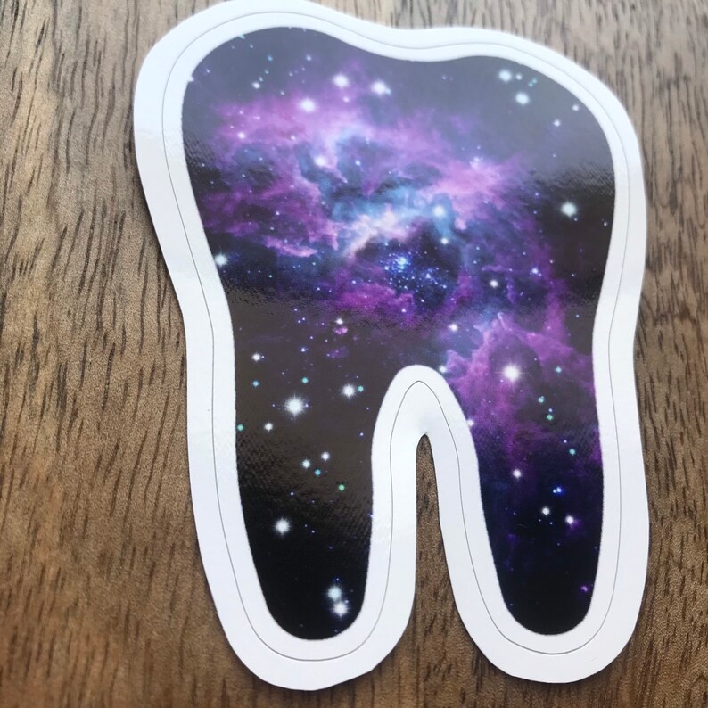 Galaxy Tooth Sticker Dental Sticker Space Tooth Sticker - Etsy México