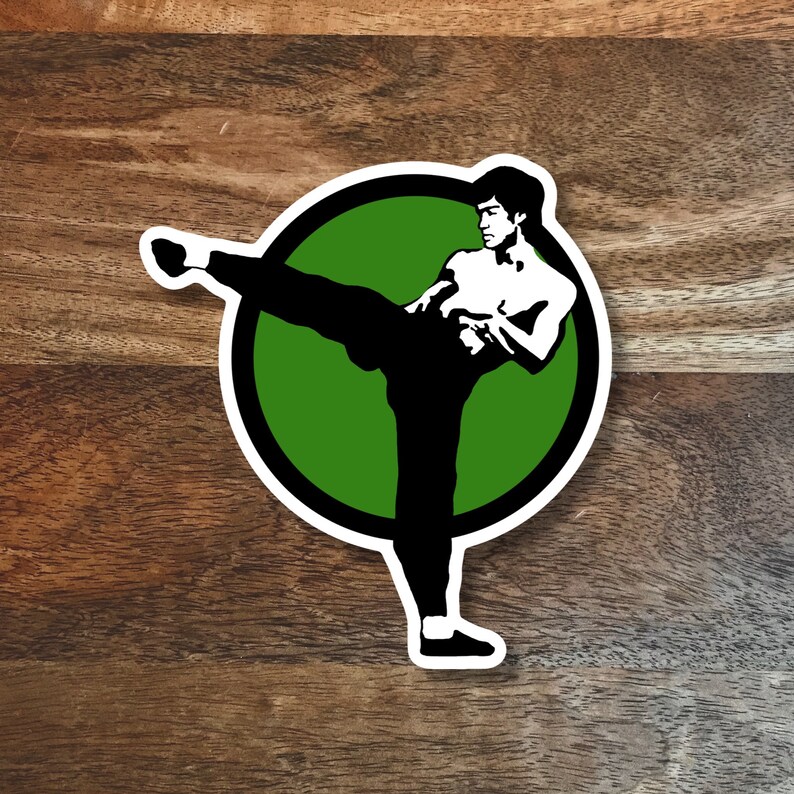 Bruce Lee Sticker Bruce Lee Decal Bruce Lee Kick Jeet Kune | Etsy