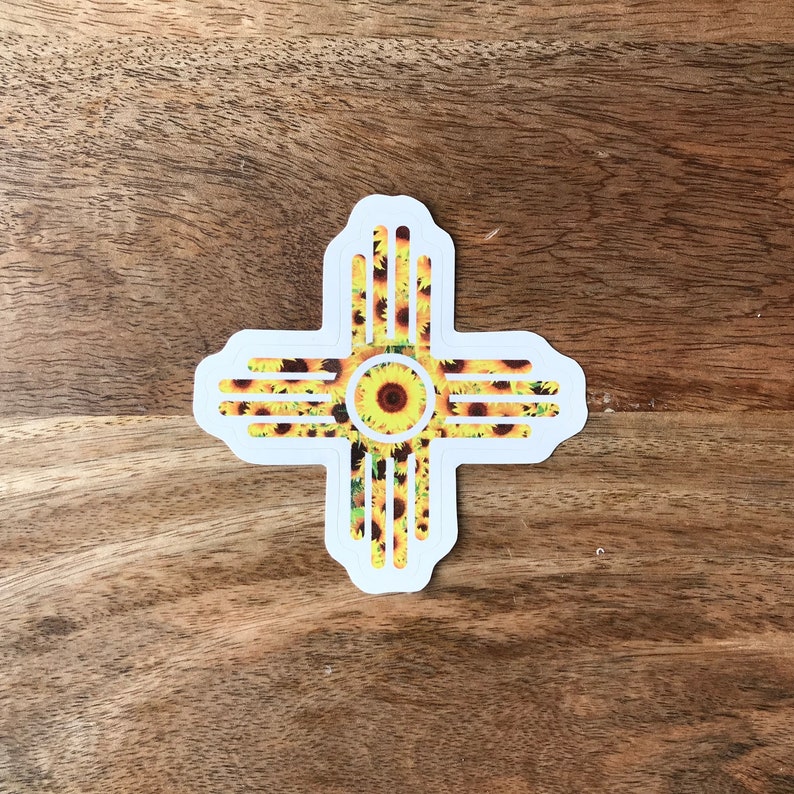 Sunflower Zia Sticker, Zia Sticker, Zia Decal, Flower Sticker, Laptop ...