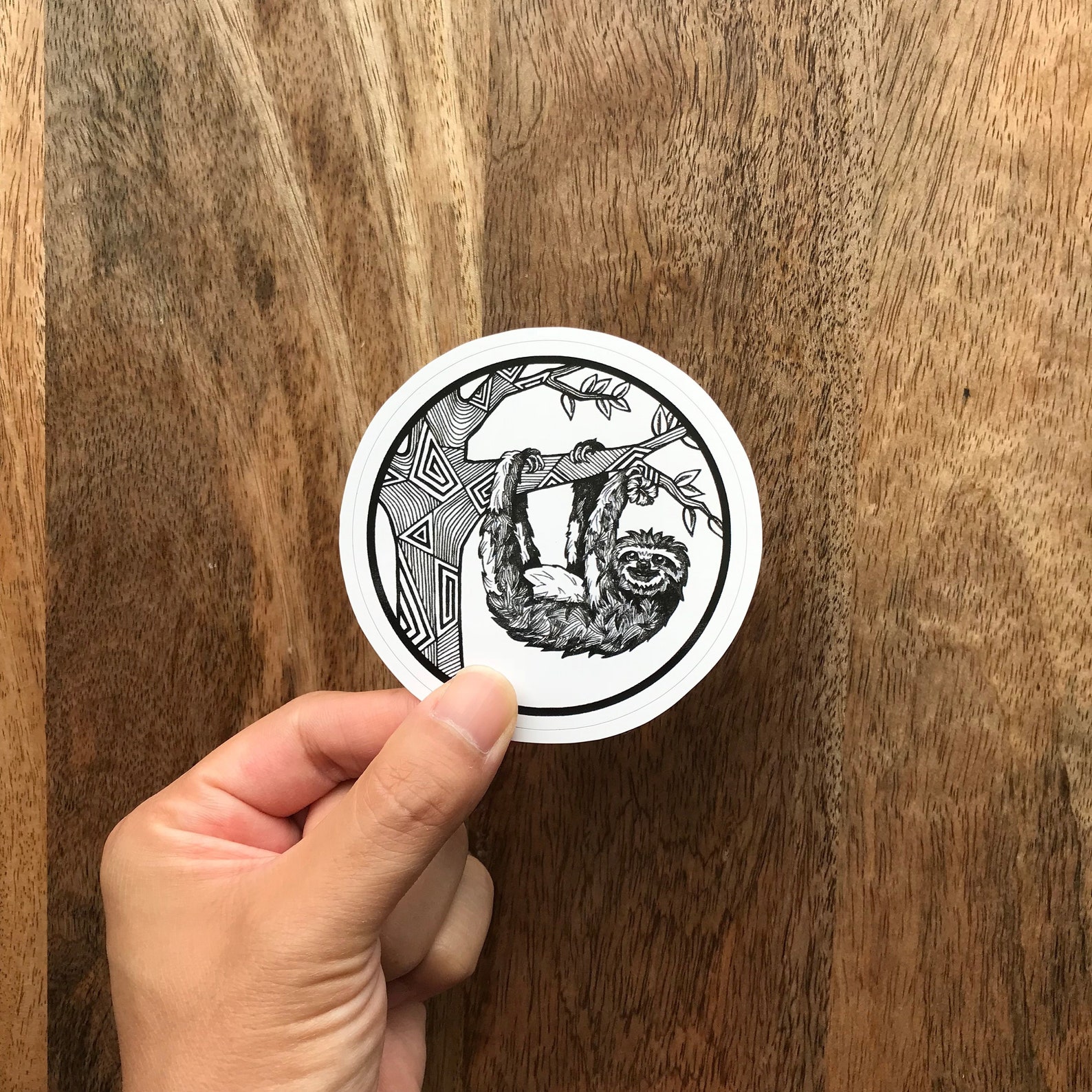 Sloth Sticker Sloth Decal Hanging Sloth Sticker Sloth - Etsy