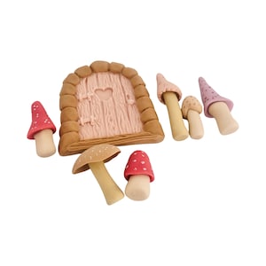 Fairy Door/toadstool Cake Toppers - Etsy