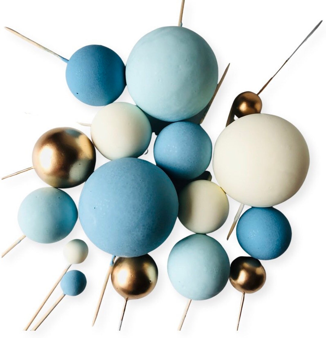 Sphere Cake Toppers/blue. - Etsy UK