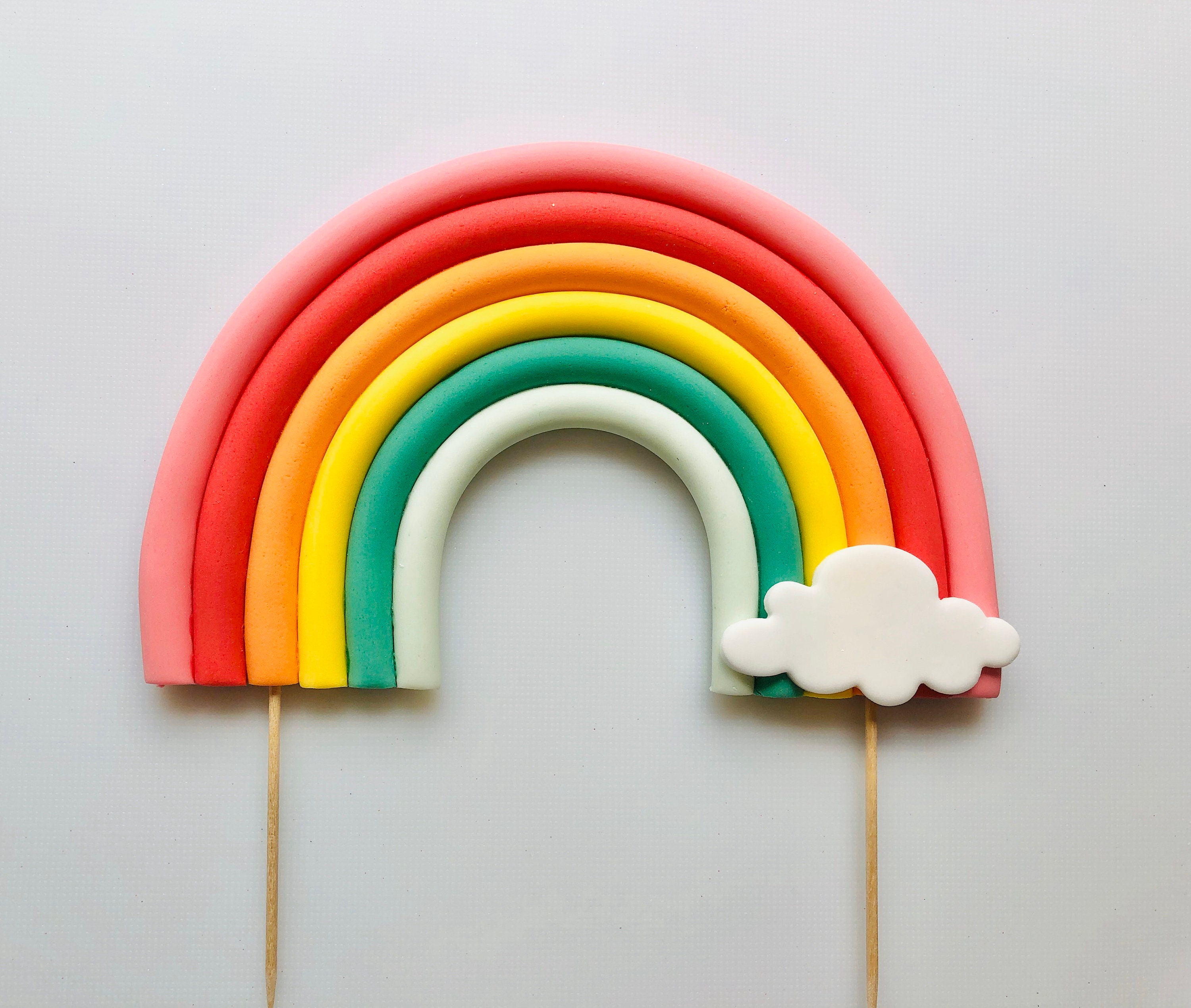 Rainbow Cake Topper 6 | Etsy