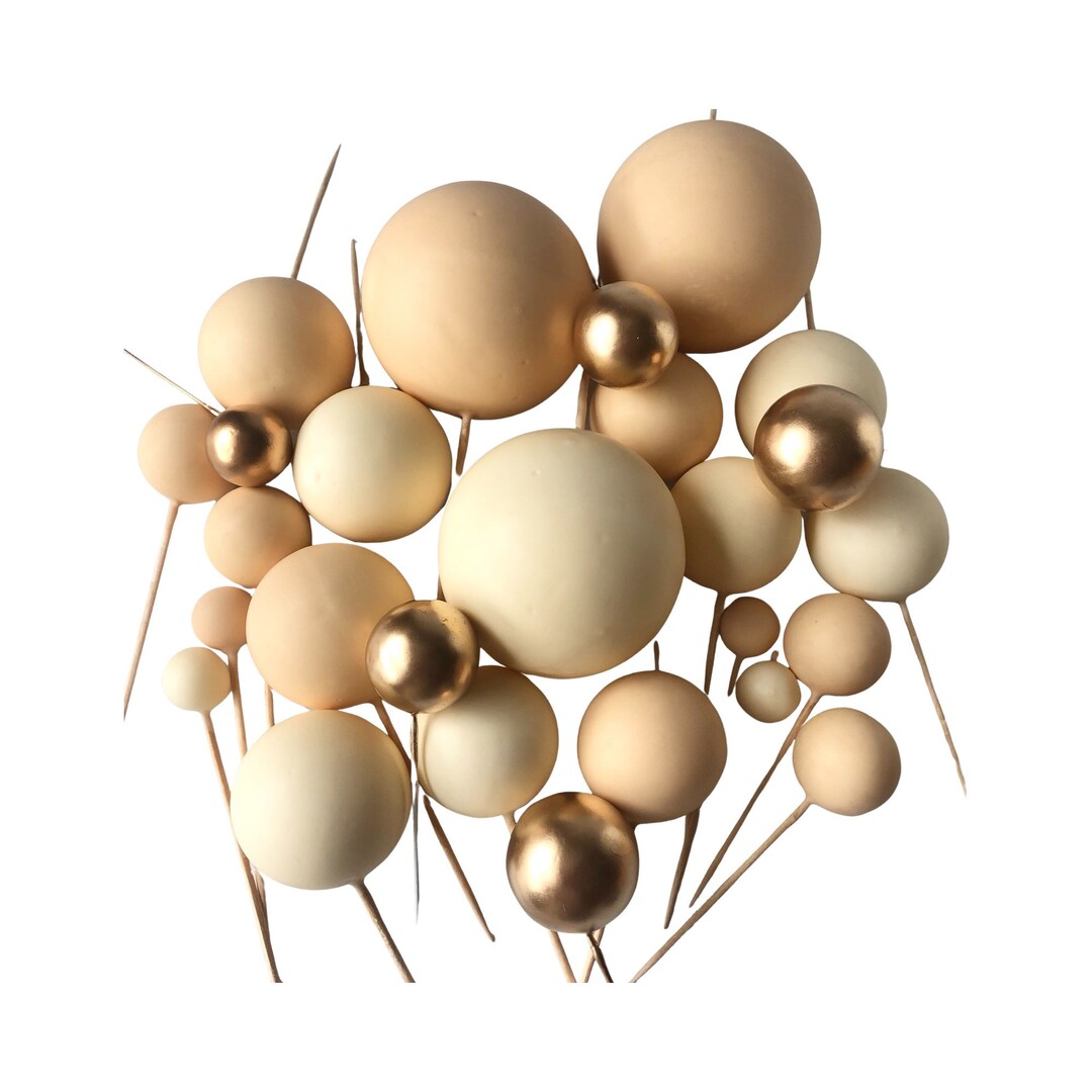 Sphere/ball Cake Toppers/neutrals. - Etsy UK