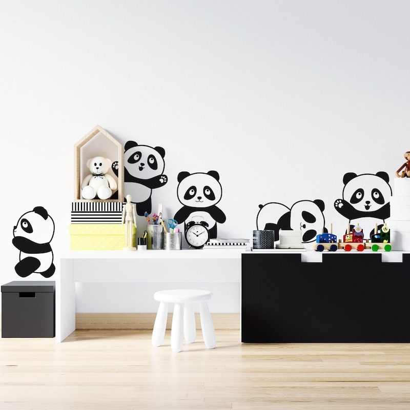 Panda Wall Decal - Etsy