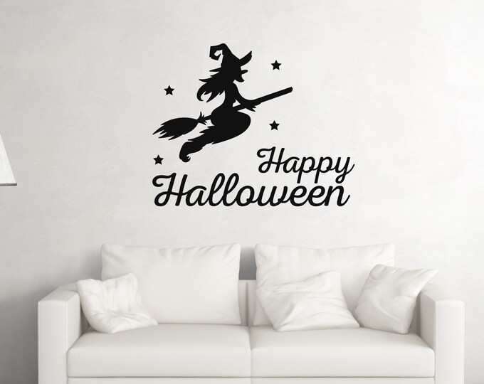 Halloween Witch Spells Curses Vinyl Lettering Wall Saying Decal Sticker ...