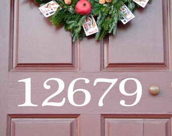 Vertical Front Door Number Personalised Custom Bespoke Sticker Decal ...