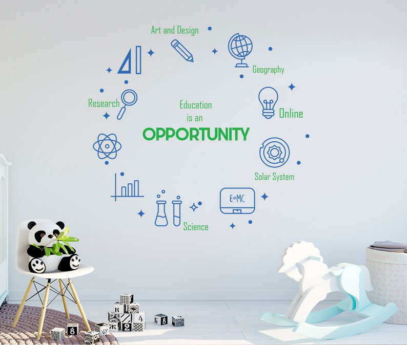 School Wall Decal Math Classroom Wall Decals Science Vinyl - Etsy UK