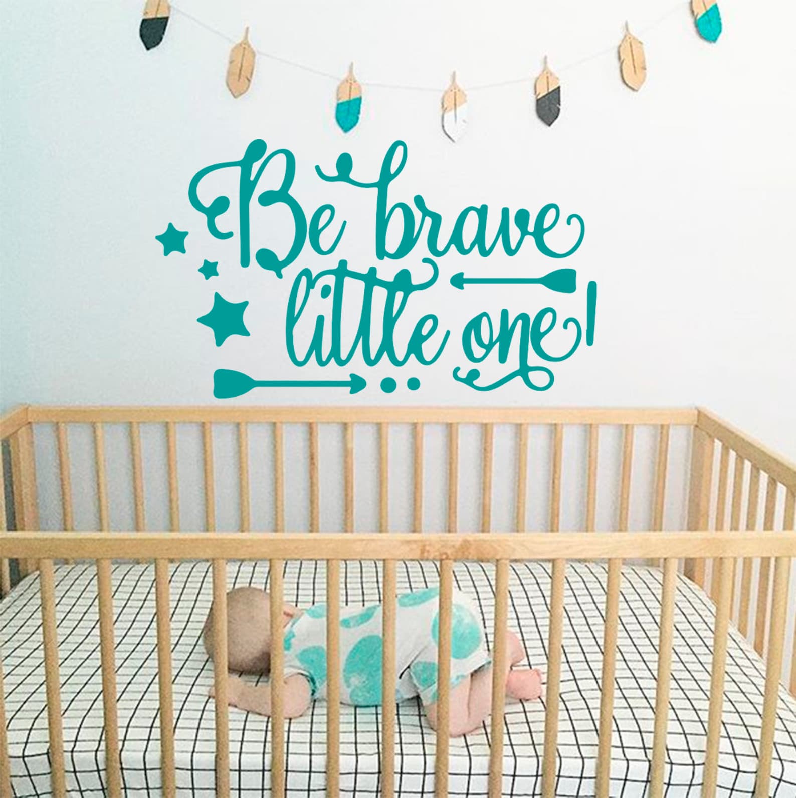 Be Brave Little One Quote Decal for Nursery Kids Quote Wall - Etsy