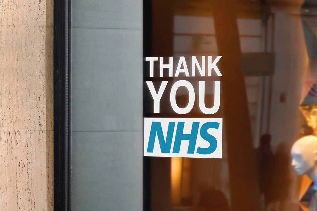 Thank You NHS Wall Decal, Window Decal Thank You Health Service Vinyl ...