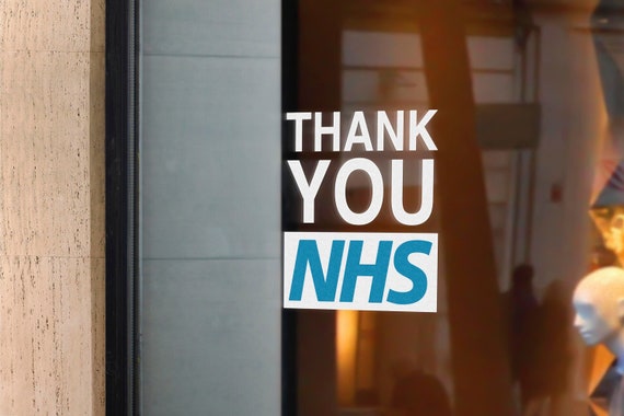 Thank You NHS Wall Decal Window Decal Thank You Health | Etsy