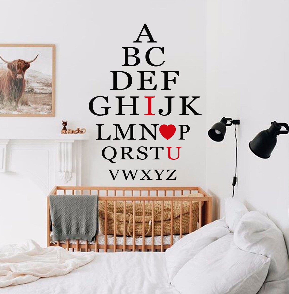 Alphabet Wall Decal Alphabet Letters Decal ABC Wall Sticker | Etsy