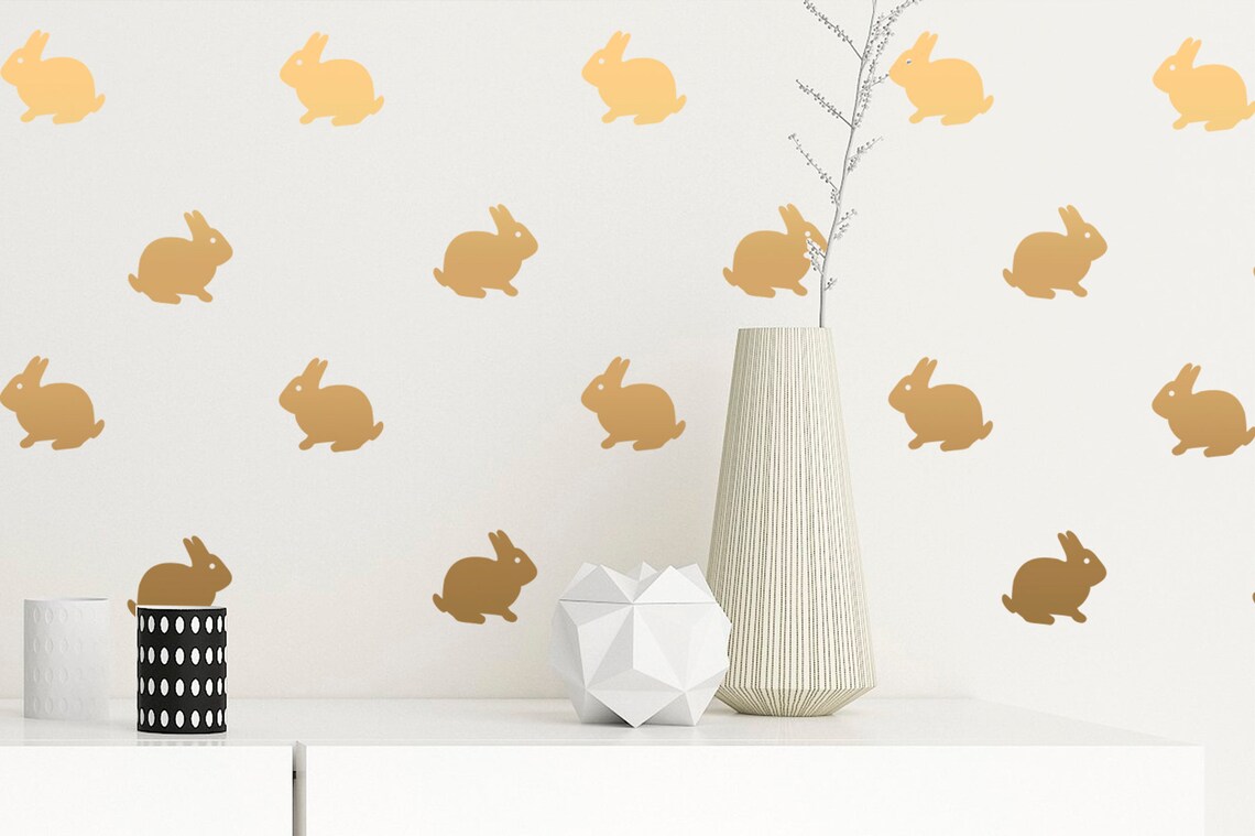 Rabbit Wall Decals Bunny Decals Animals Sticker for Kids | Etsy