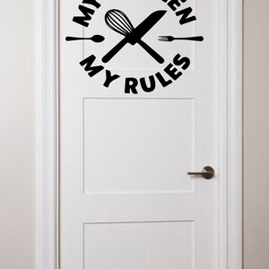 My Kitchen My Rules Decal, Kitchen Decals, Kitchen Quote Decal - Etsy