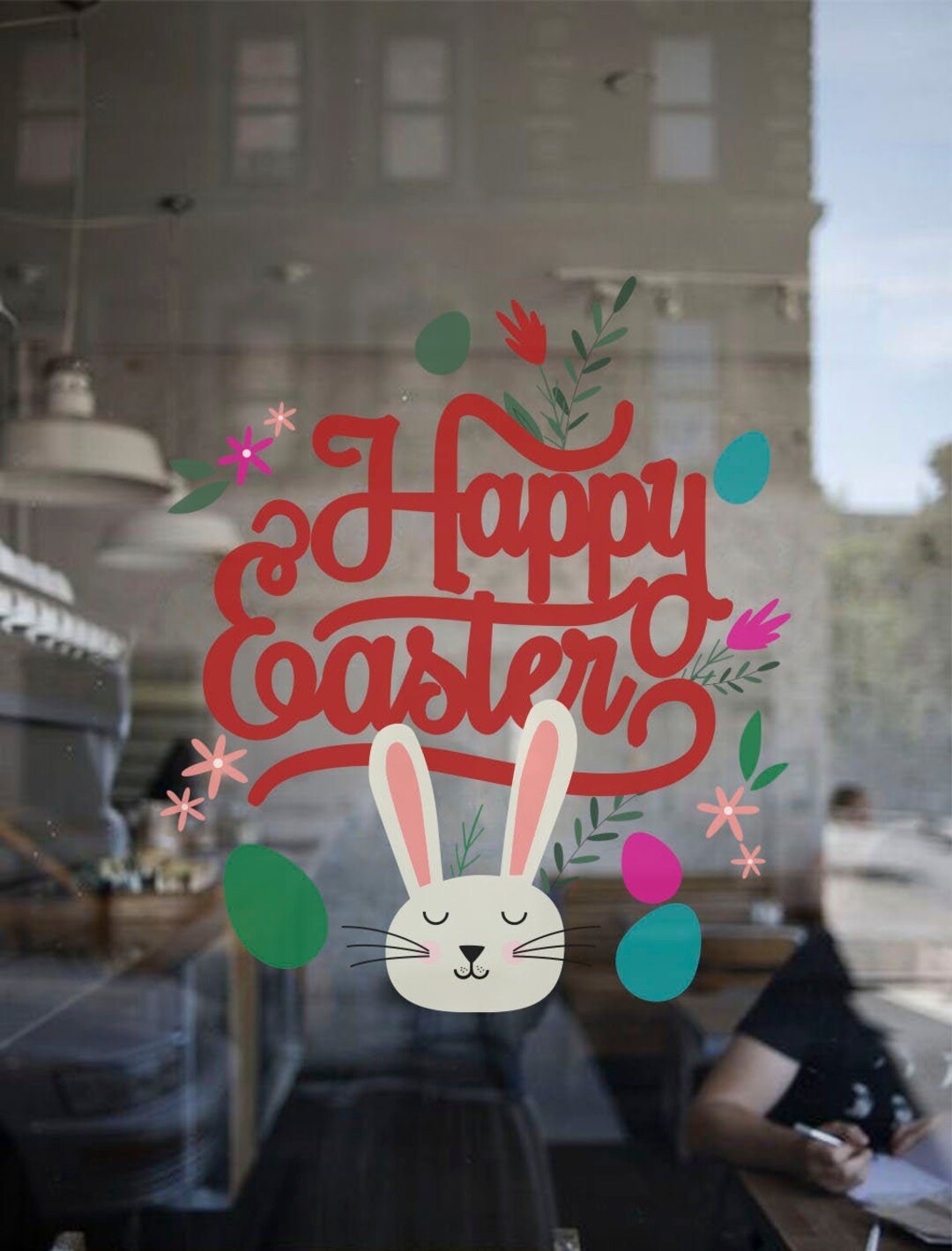 Happy Easter Decal, Easter Stickers, Happy Easter Vinyl Decals, Window ...