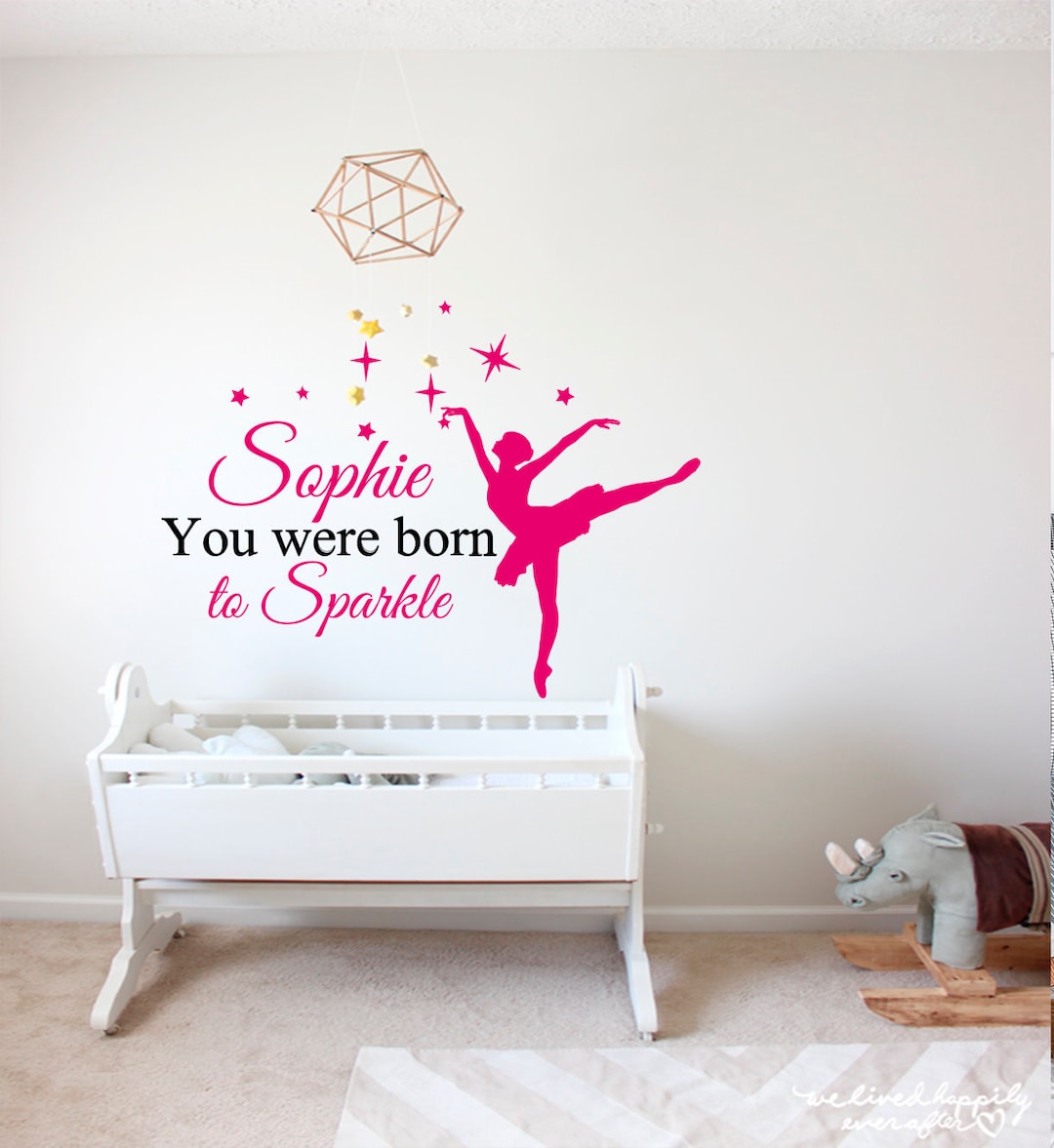 Personalized Name Wall Decal, Girl Name Decal, Ballerina Decal, You Are ...