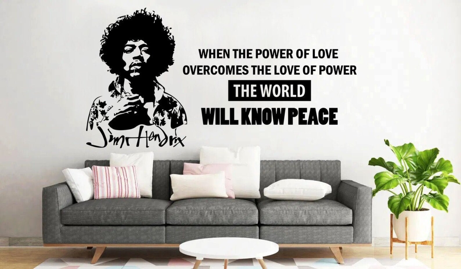 Jimi Hendrix Wall Decal Sticker Wallart Quote - Etsy
