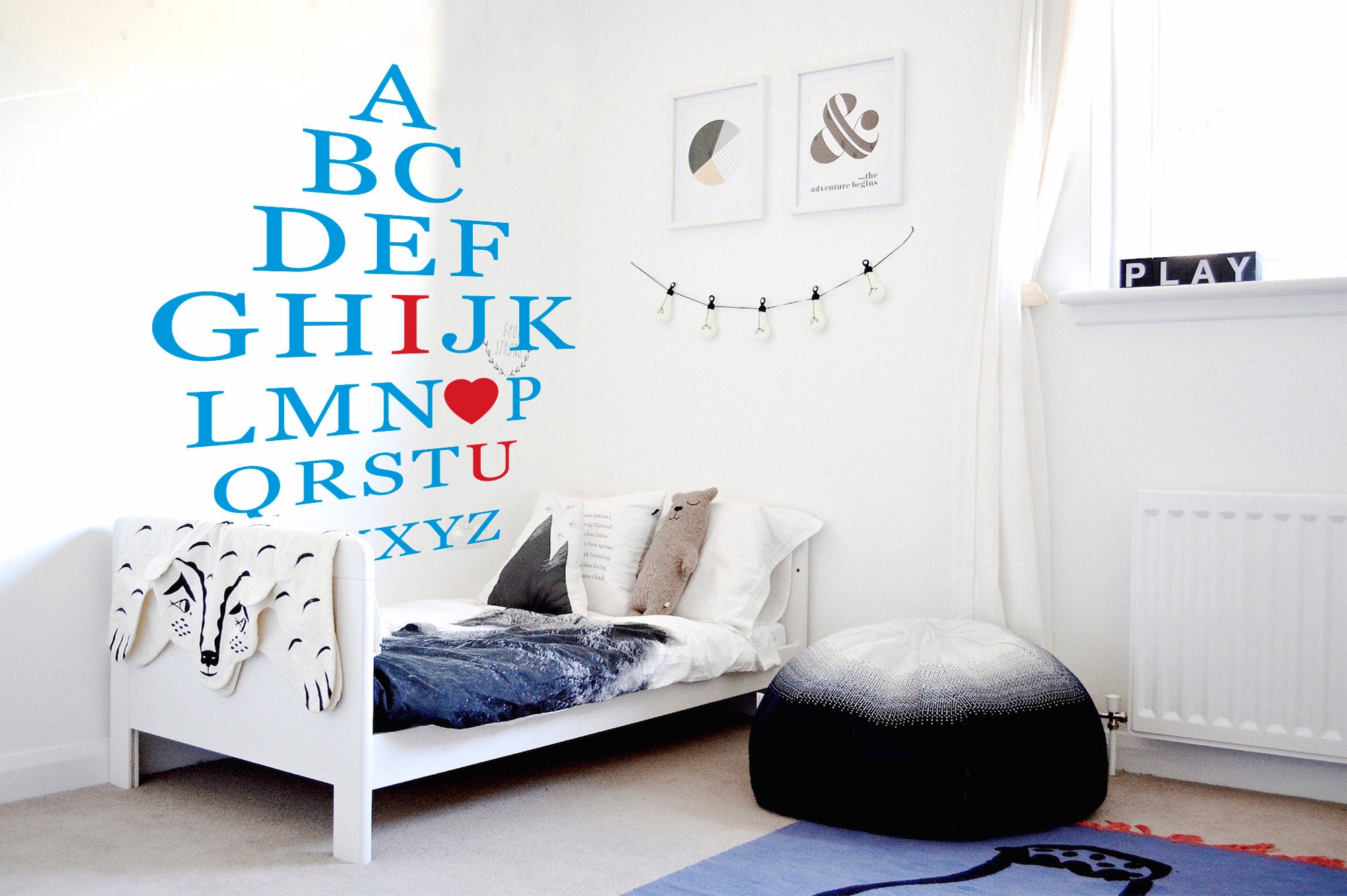 Alphabet Wall Decal Alphabet Letters Decal ABC Wall Sticker | Etsy