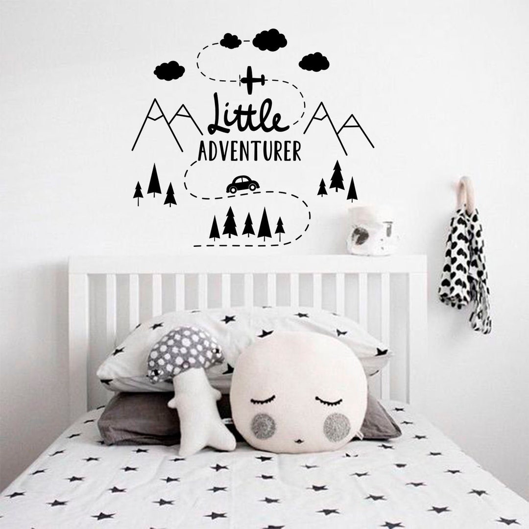 Adventure Wall Decal, Mountain Wall Decal, Nursery Wall Decal, Woodland ...
