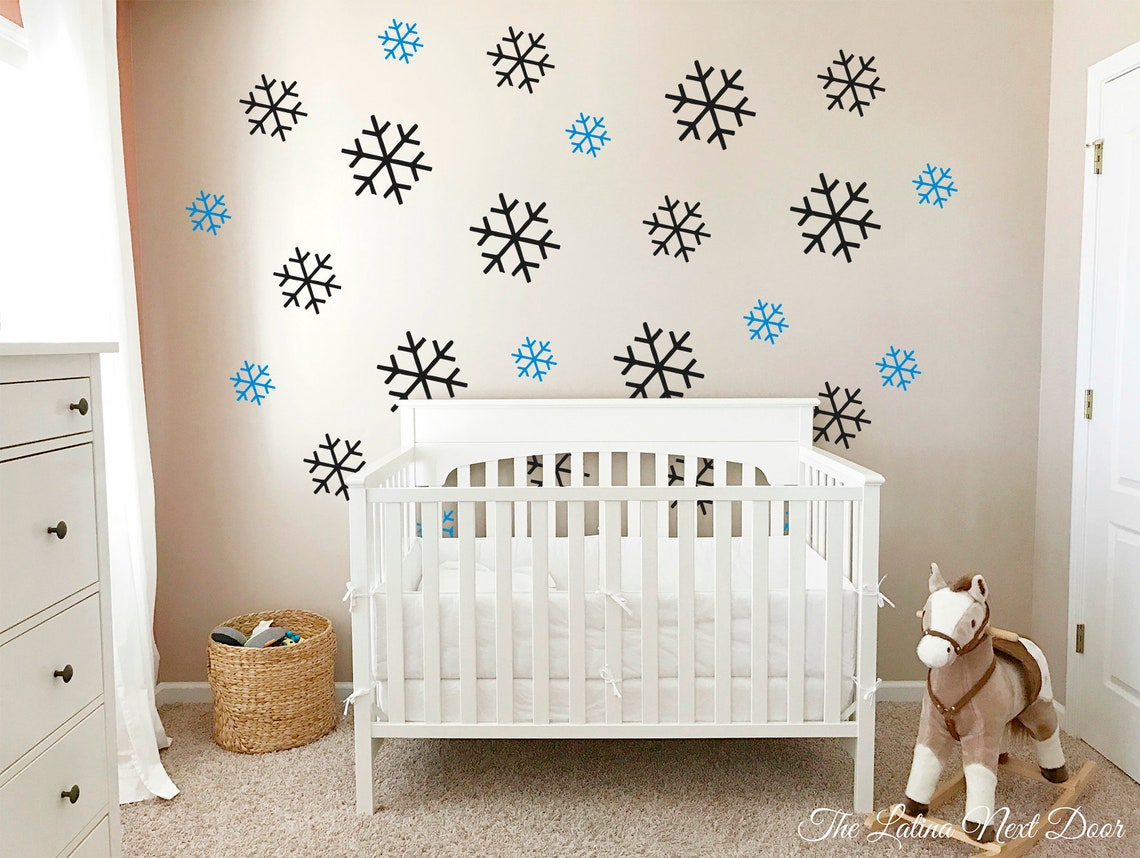 Snowflake Wall Decal Window Vinyl Decals Snowflakes | Etsy