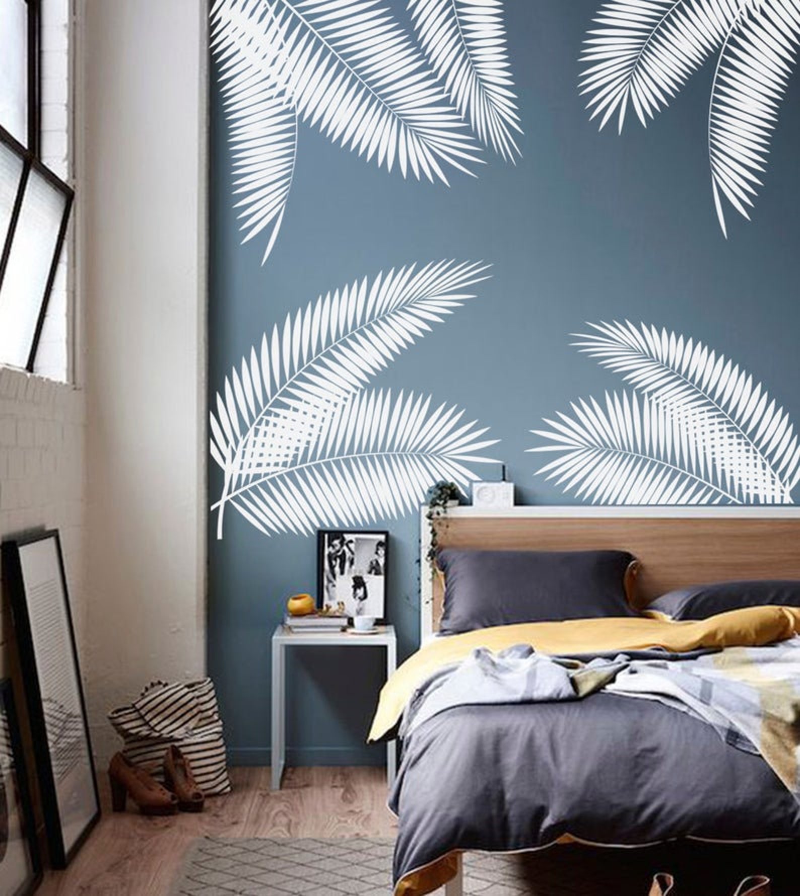 Tropical Wall Decals Large Palm Leaf Decal Leaves Vinyl - Etsy