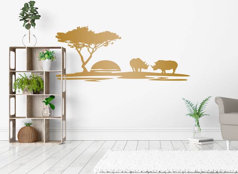 Safari Wall Decal Safari Animals Decals for Bedroom African - Etsy