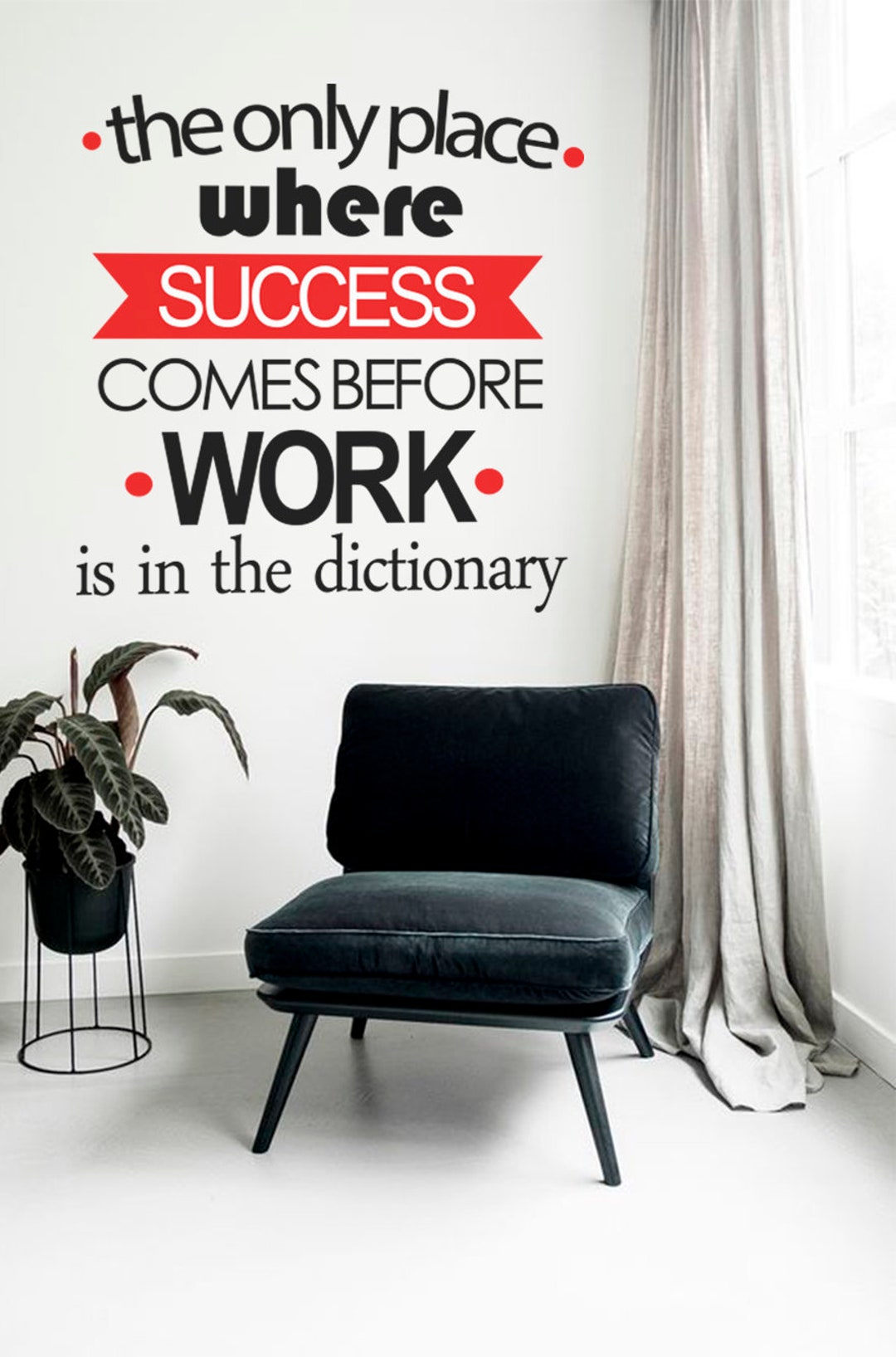 Office Wall Decal, School Office Decor, Classroom Quote Decal, Success ...