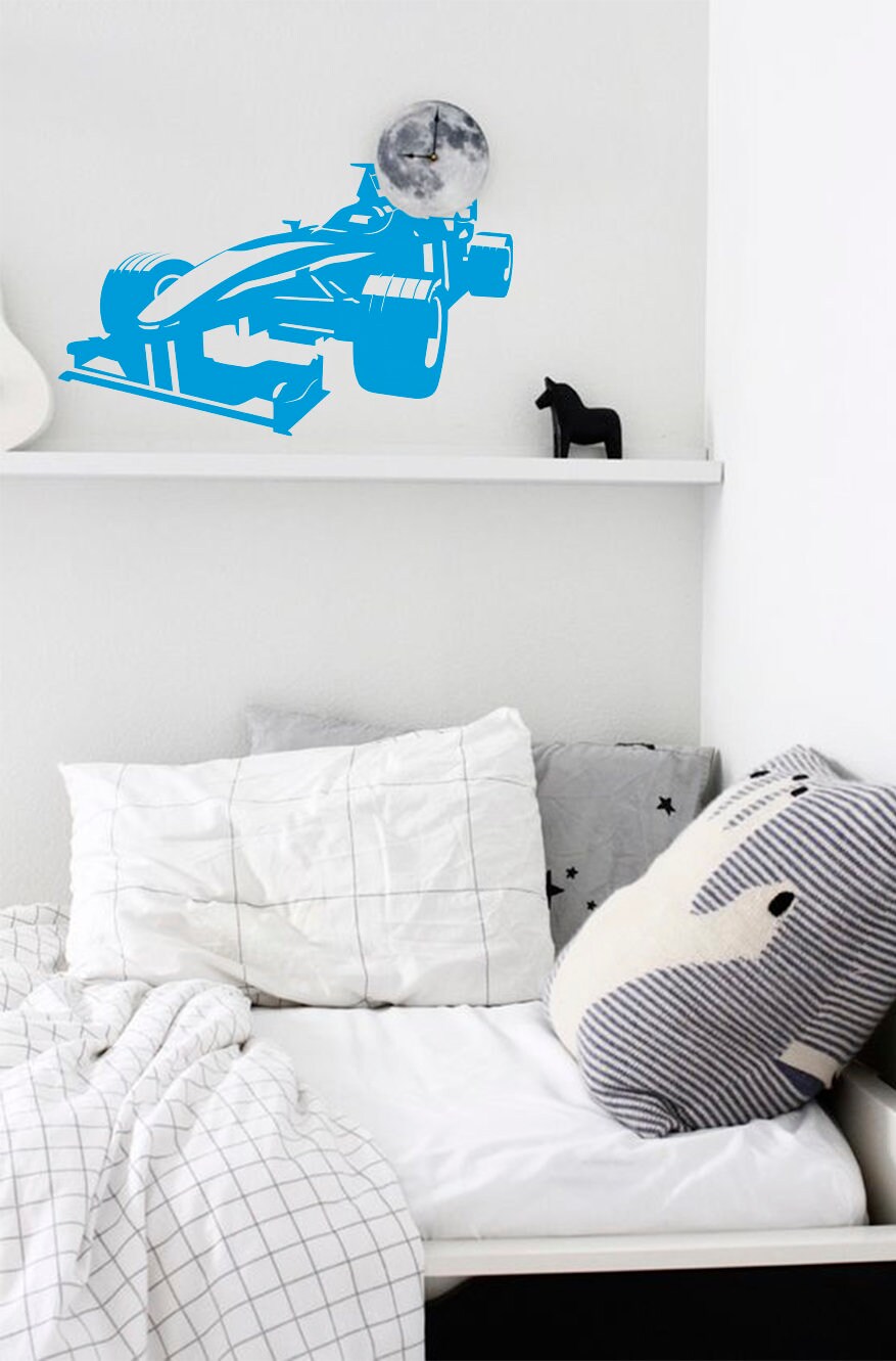 Car Wall Decals Formula 1 Vinyl Decal Race Car for Boy Room | Etsy